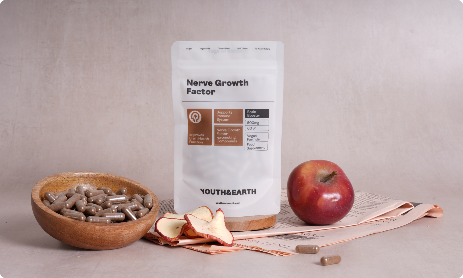 Nerve Growth Factor (Lion's Mane, Rhodiola, Ginseng) 60 Capsules ...