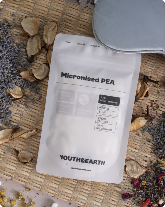 PEA (Palmitoylethanolamide) Micronised 60 Capsules | Youth & Earth - youthandearth