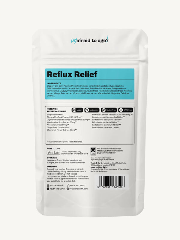 Reflux Relief 60 Capsules | Youth & Earth - youthandearth