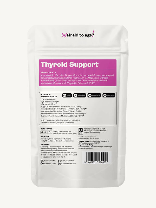 Thyroid Support 60 Capsules | Youth & Earth - youthandearth